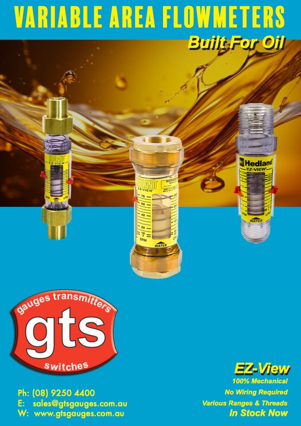 Hedland® Variable EZ View Low Pressure Flow Meter - GTS Gauges