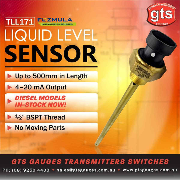 TLL171 Liquid Level Sensor / 4-20mA Output - GTS Gauges
