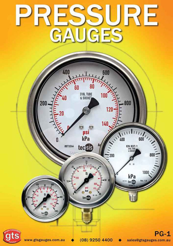 P1776 100mm Bottom-Entry Pressure Gauge - GTS Gauges